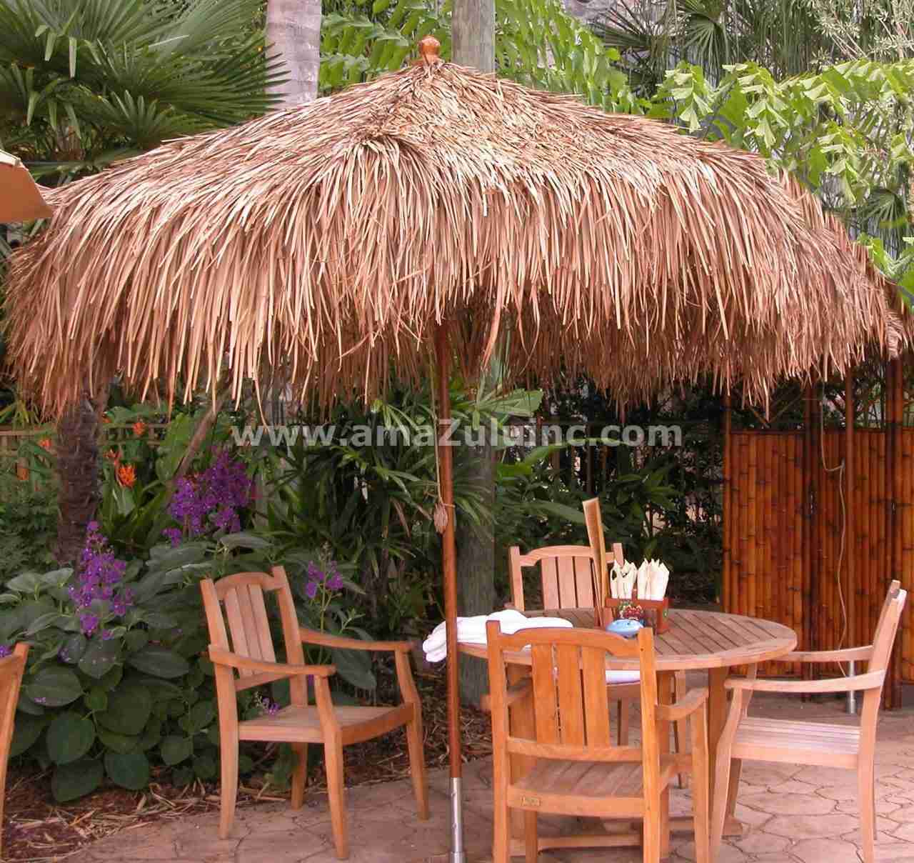 Difference Between Natural & Synthetic Thatch Umbrella Capes | Tiki Hut